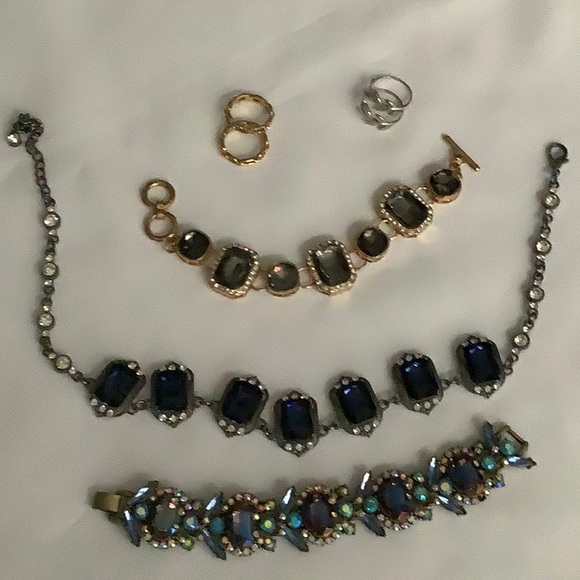 Jewelry | Elegant Blue And Gold Jewelry Set | Poshmark